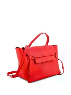 Celine Belt Bag Textured Leather Mini Shoulder Bag - Red