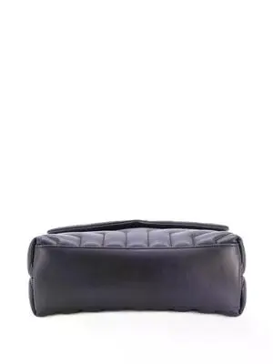 Saint Laurent Loulou Matelassé Chevron Leather Small Shoulder Bag - Black