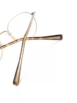 EYEVAN7285 Tortoiseshell-effect Round-frame Glasses