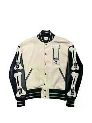 Kapital Varsity Jacket With Bone-motif Patches