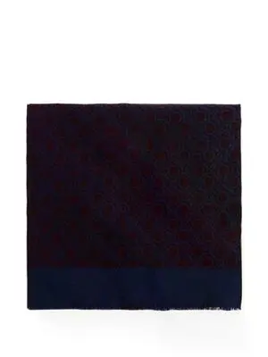 FERRAGAMO Gancini Monogram Scarf - Blue