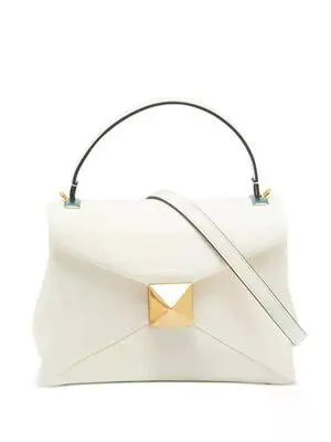 Red Valentino One Stud Leather Tote Bag - Neutrals