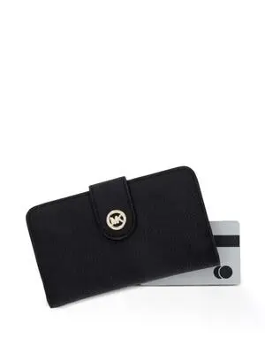Michael Kors Logo-plaque Pebbled-leather Wallet