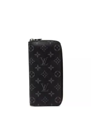 LOUIS VUITTON 2021-2025 Monogram Eclipse Vertical Zippy Wallet Long Wallets - Black