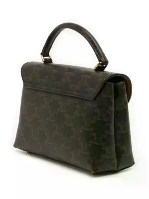 Celine Triomphe Coated Canvas Nino Bag Satchel - Brown
