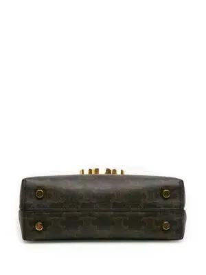 Celine Triomphe Coated Canvas Nino Bag Satchel - Brown