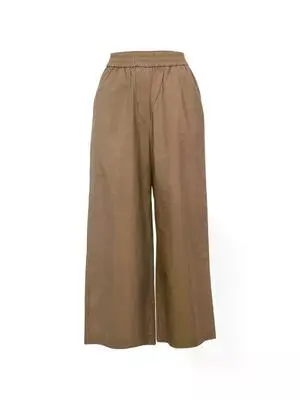 Loewe X Paula's Ibiza Anagram Wide-leg Cropped Trousers - Neutrals