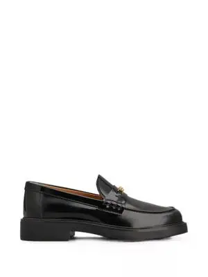 TOD'S Leather Loafers With Gold-tone Logo Detailing
