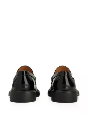 TOD'S Leather Loafers With Gold-tone Logo Detailing