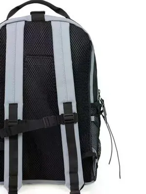 Rains Logo-tape Mesh-panel Backpack - Grey