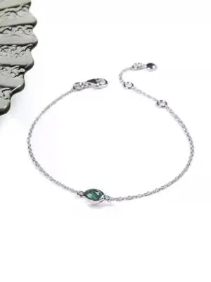 AUREE JEWELLERY Mini Manhattan Emerald Bracelet