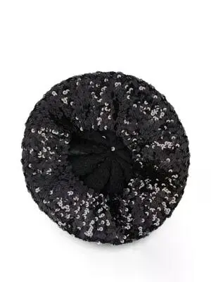 MAX&CO. Sequin Embellished Beret - Black
