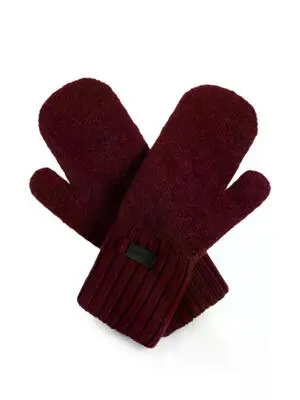 Canada Goose Ribbed-knit Logo Patch Mittens