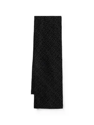NEWLAND Geometric-pattern Scarf - Black