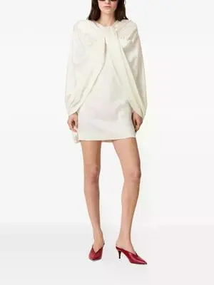 Stella McCartney Draped Cape Mini Dress - White