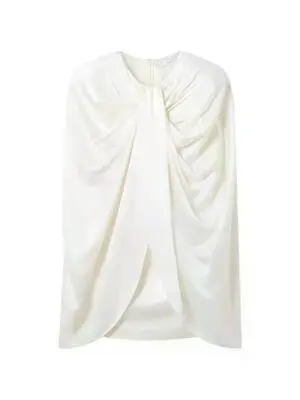 Stella McCartney Draped Cape Mini Dress - White