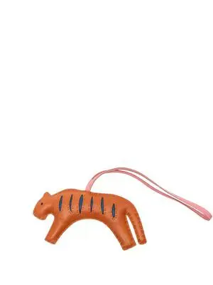 Hermès Rooroo Tiger Bag Charm Keychain - Brown