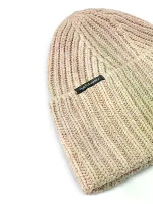 PEAK PERFORMANCE Ribbed Knit Beanie Hat - Neutrals