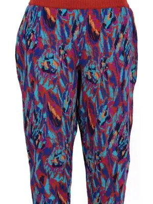 Saint Laurent Rive Gauche Abstract Pattern Trousers