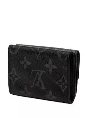 LOUIS VUITTON 1990-2010 Monogram Eclipse Reverse Discovery Compact Wallet Small Wallets - Black