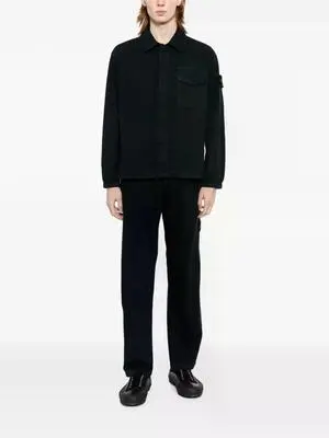 Stone Island Compass-motif Patch-pocket Shirt