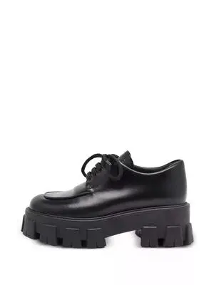 Prada Monolith Derby Shoes - Black