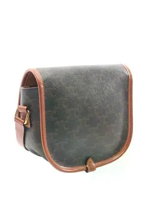 Celine Medium Triomphe Coated Canvas Folco Crossbody Bag