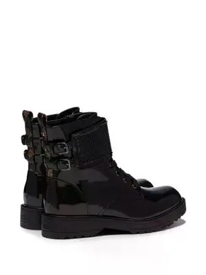 Guess Wanda Buckled Mesh-strap Ankle Boots