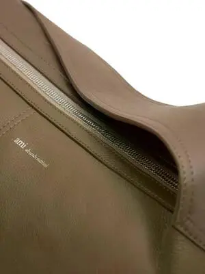 AMI Paris Small Taurillon Leather Crossbody Bag