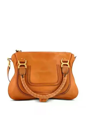 Chloé Marcie Leather Medium Satchel - Orange