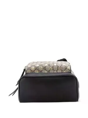 Gucci Zip Pocket Printed Gg Coated Canvas Small Backpack - Brown