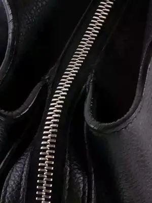 Celine Tri-fold Grained Calfskin Small Shoulder Bag - Black