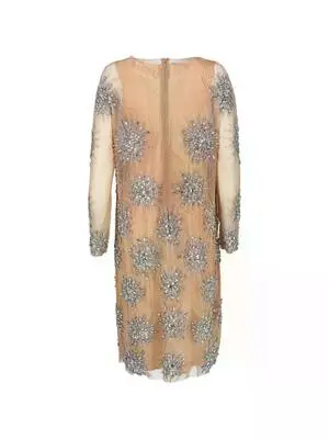 UEL CAMILO Crystal Embellished Star Motif Mini Dress