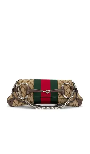 FWRD RENEW Gucci Horsebit Clutch - Brown