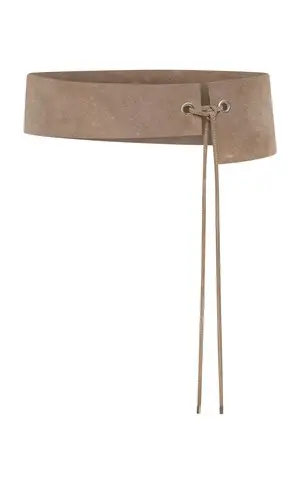 ST. AGNI Asymmetrical Suede Belt