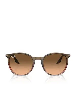 Ray-ban Phantos Round Frame Sunglasses - Brown