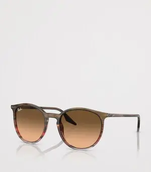 Ray-ban Phantos Round Frame Sunglasses - Brown