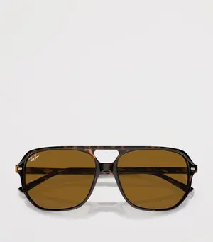 Ray-ban Tortoiseshell Bill One Square Frame Sunglasses - Brown