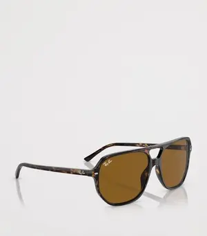 Ray-ban Tortoiseshell Bill One Square Frame Sunglasses - Brown