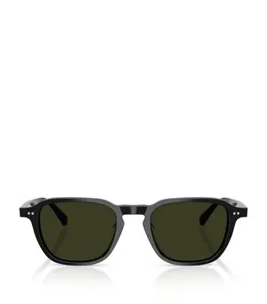 Oliver Spencer Emryn Irregular Frame Sunglasses - Black