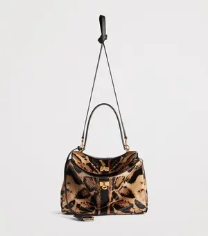 Balenciaga Rodeo Top-handle Bag In Pony Hair - Pink