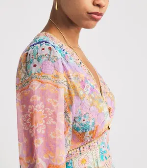 Camilla Silk Maxi Dress With Elaborate Print