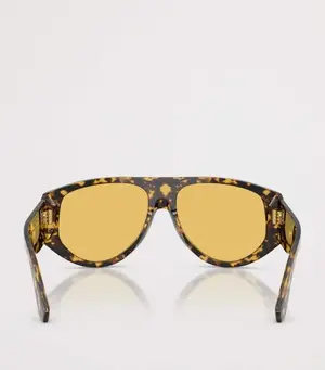 Dolce & Gabbana Tortoiseshell Aviator Sunglasses With Dg Motif