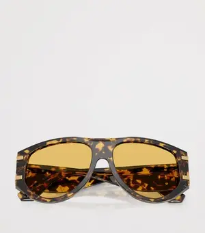 Dolce & Gabbana Tortoiseshell Aviator Sunglasses With Dg Motif