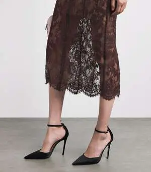SELF-PORTRAIT Lace Floral Midi Dress