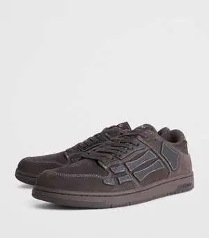 Amiri Suede Skeletal Low Top Sneakers - Brown