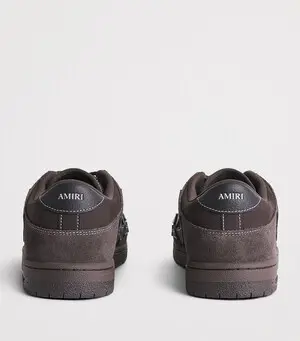 Amiri Suede Skeletal Low Top Sneakers - Brown