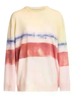 Elie Saab Cashmere-blend Jumper With Horizontal Stripes - Neutrals