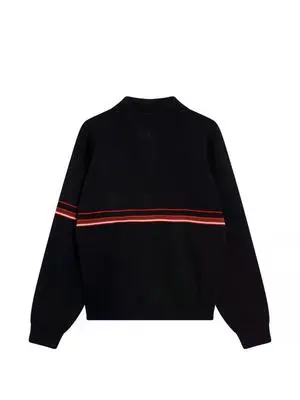 Versace Striped Long-sleeve Polo Shirt