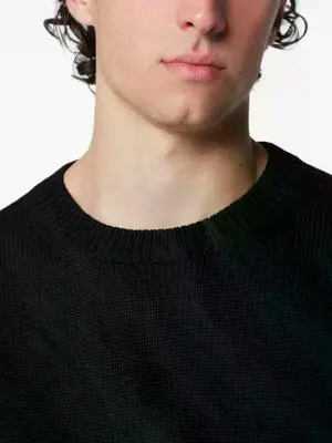 ROBERTO COLLINA Ribbed Knit Crew Neck Sweater